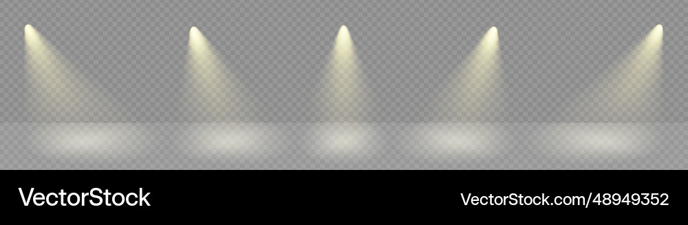 Rays of light flare effect cinema beam Royalty Free Vector