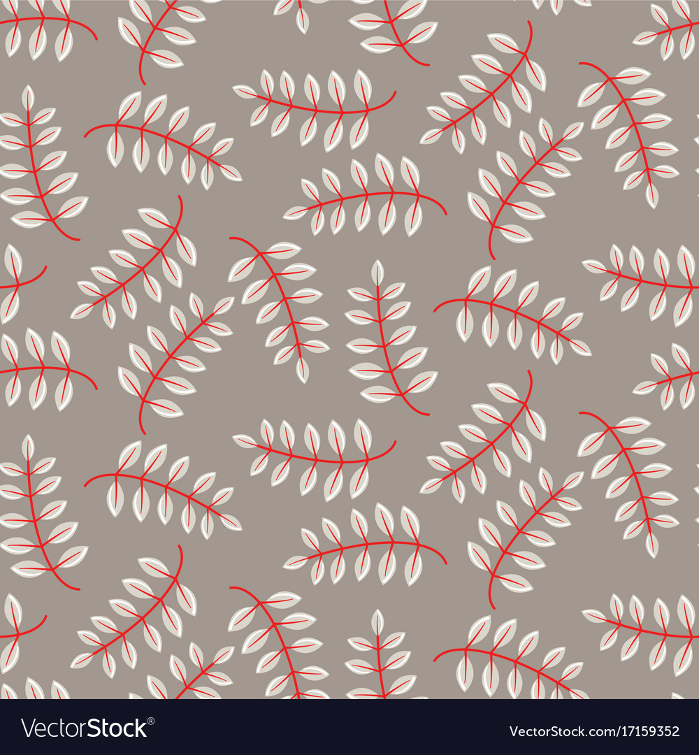 Rustic fall leaves seamless pattern Royalty Free Vector