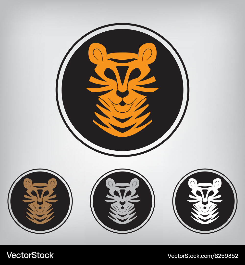 Stylized silhouette of a tiger Royalty Free Vector Image