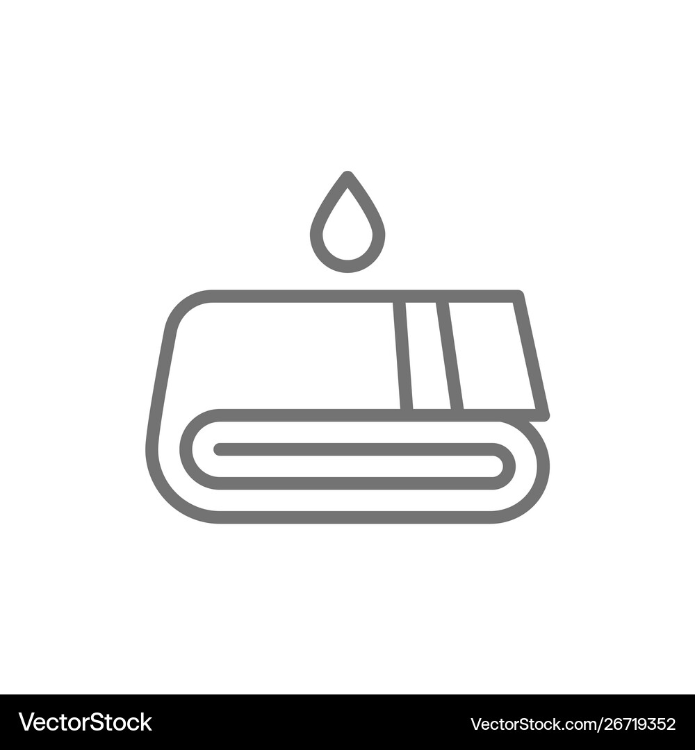 Towels laundry washing line icon isolated Vector Image