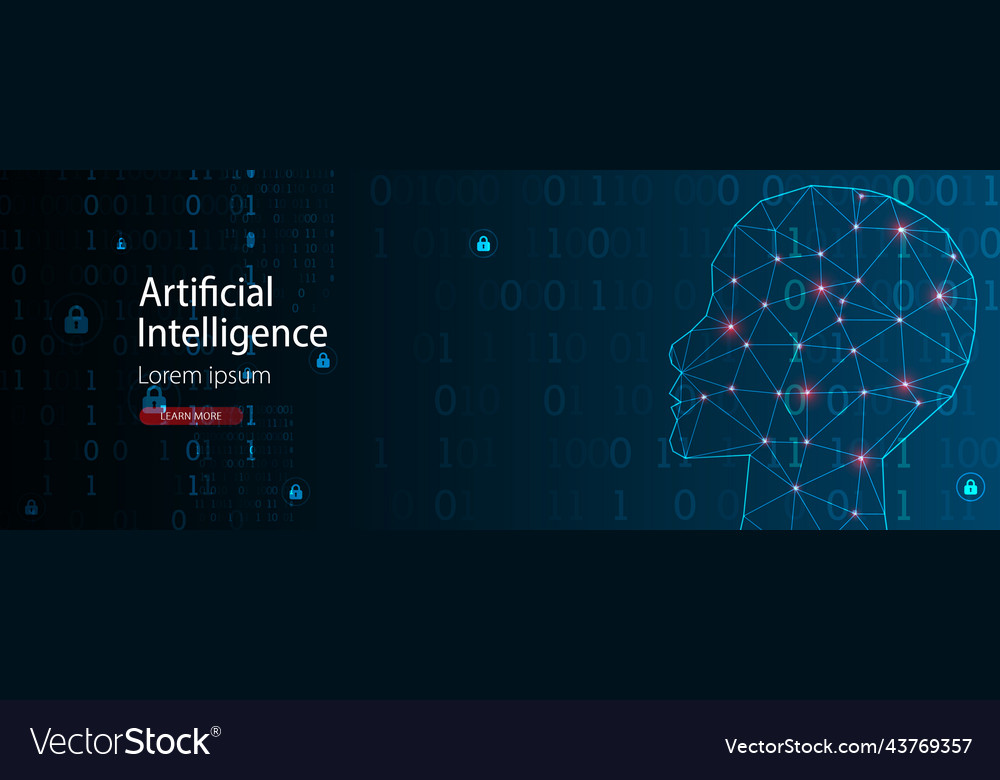 Artificial intelligence concept creative brain Vector Image