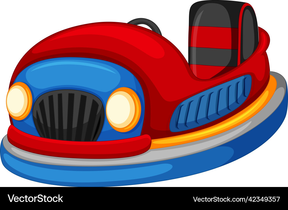 Bumper car in cartoon style Royalty Free Vector Image