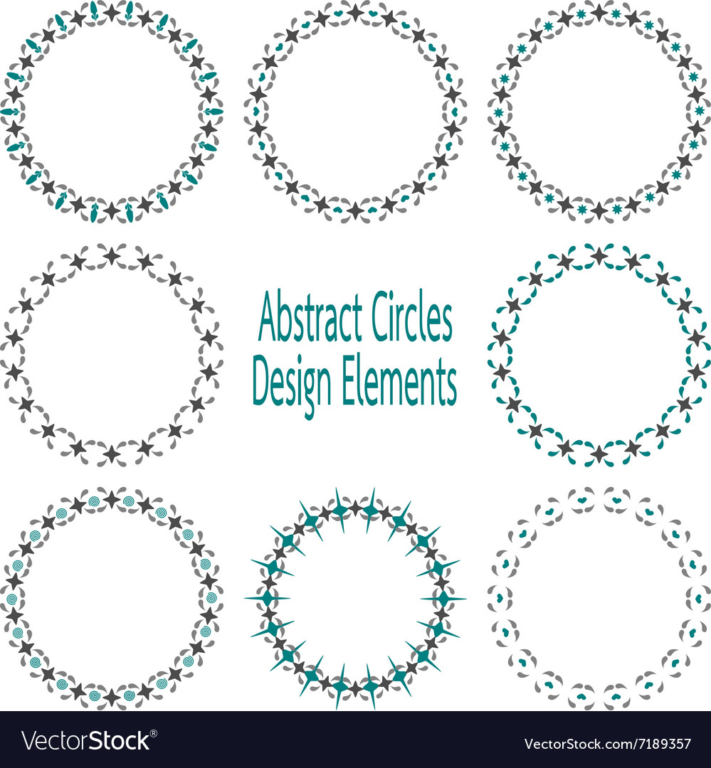 Circle design elements Royalty Free Vector Image