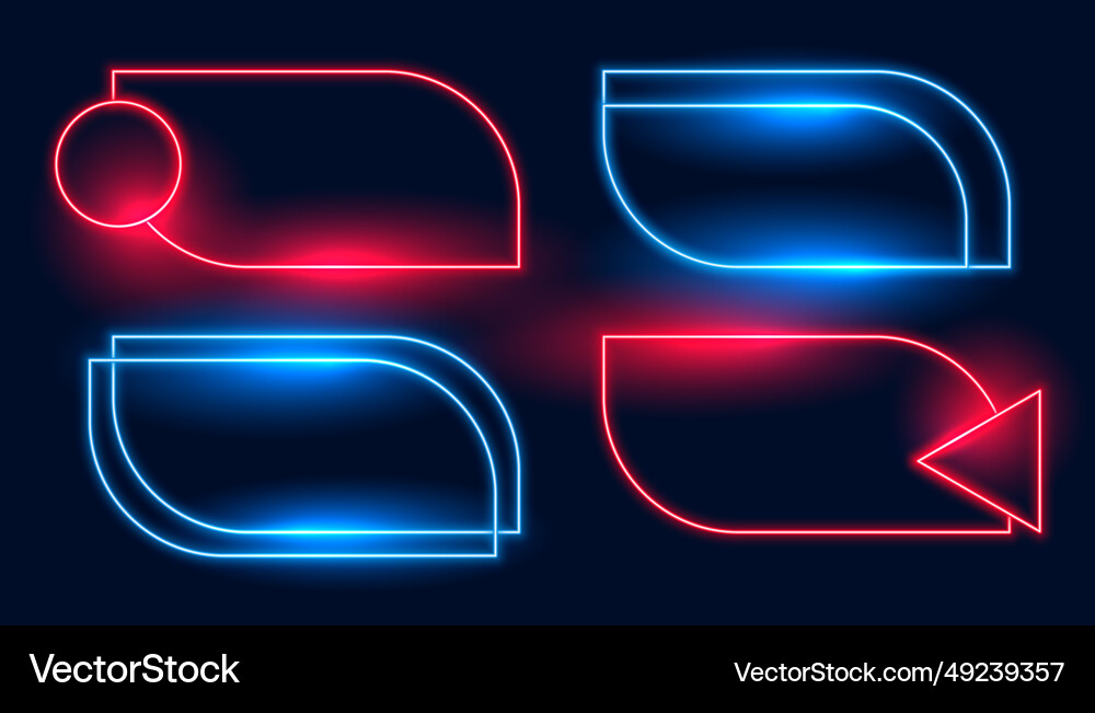 Collection of abstract electric laser frame Vector Image