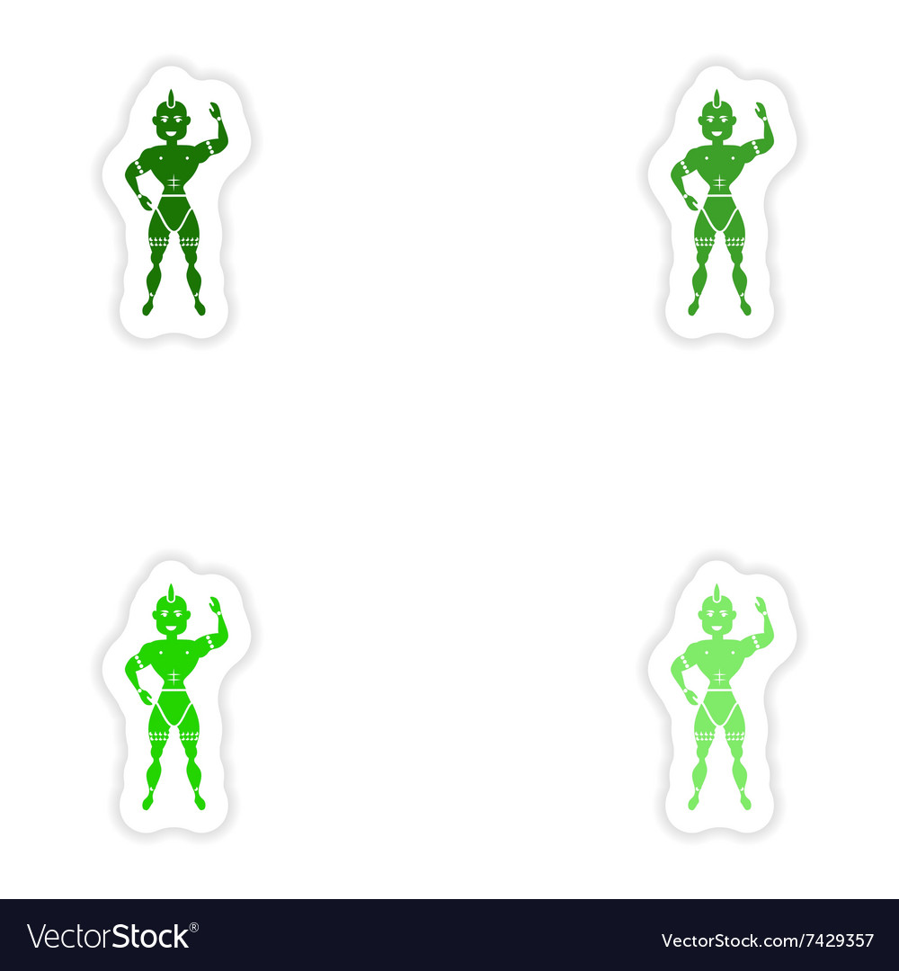 Concept Stylish Paper Sticker On White Background Vector Image