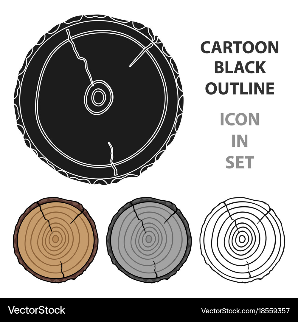 Cross section icon in cartoon style isolated Vector Image