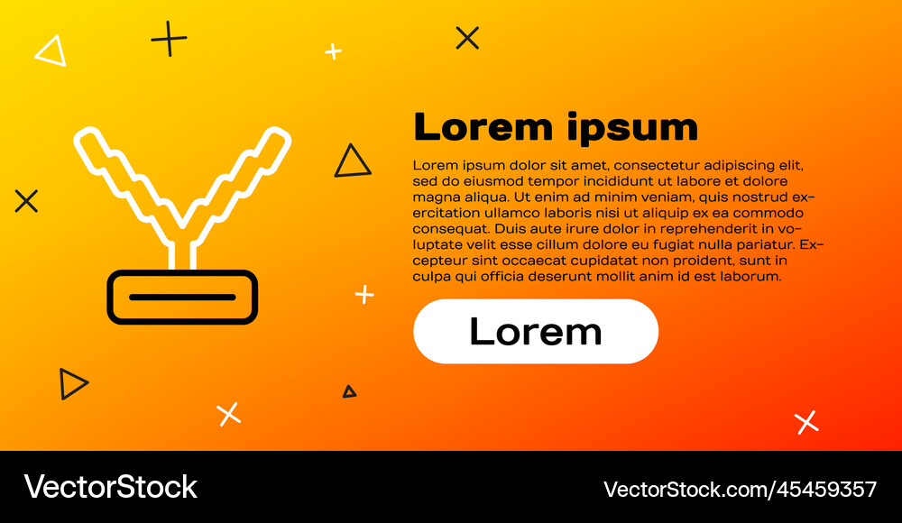 Line rapper chain icon isolated on yellow Vector Image