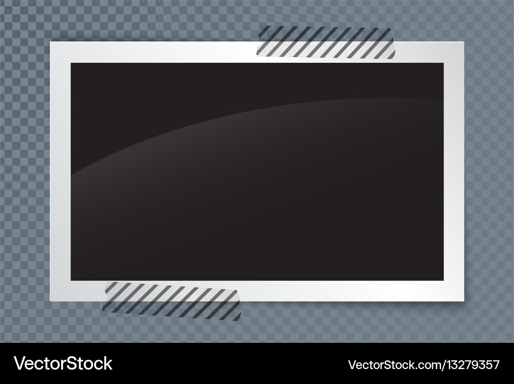 Realistic photo frame with shadow and transparent Vector Image