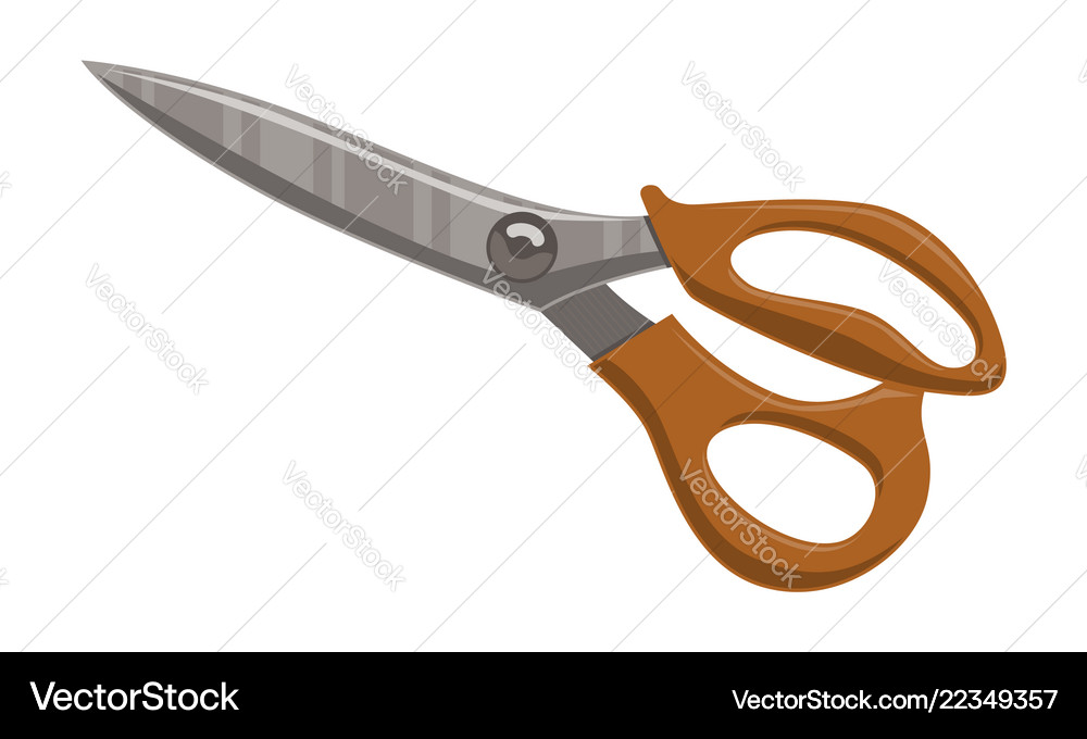 Scissor template isolated color Royalty Free Vector Image