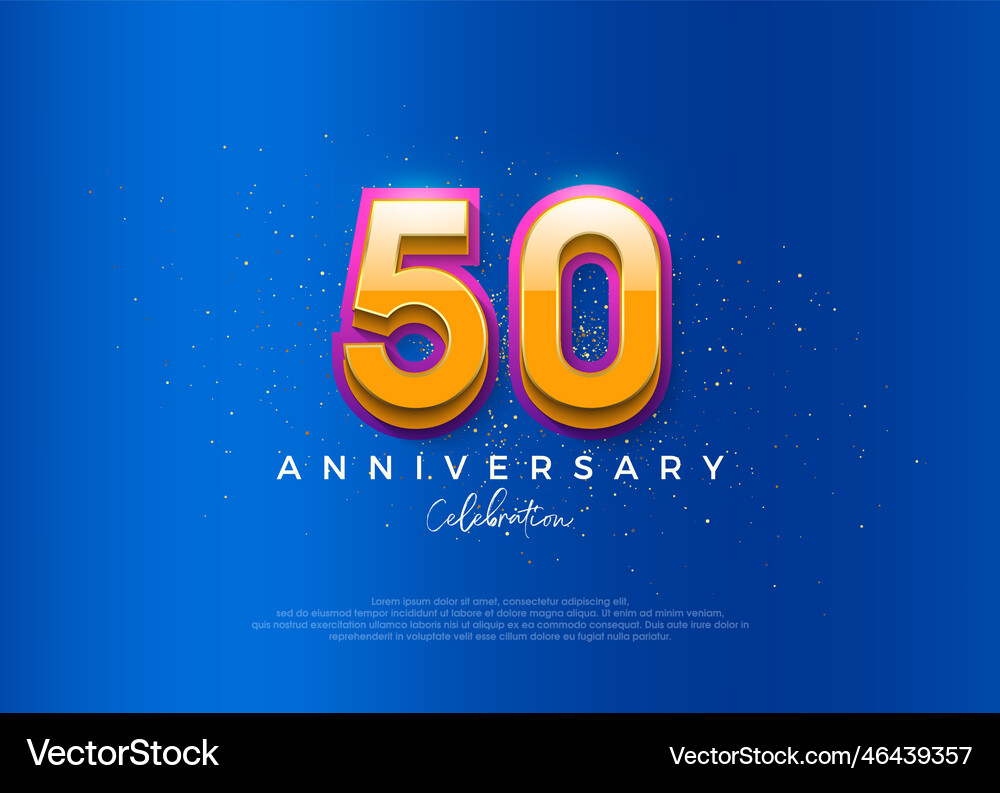 Simple and modern design for the 50th anniversary Vector Image