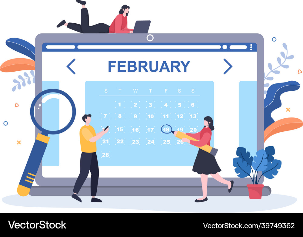 Calendar background with circle sign for planning Vector Image