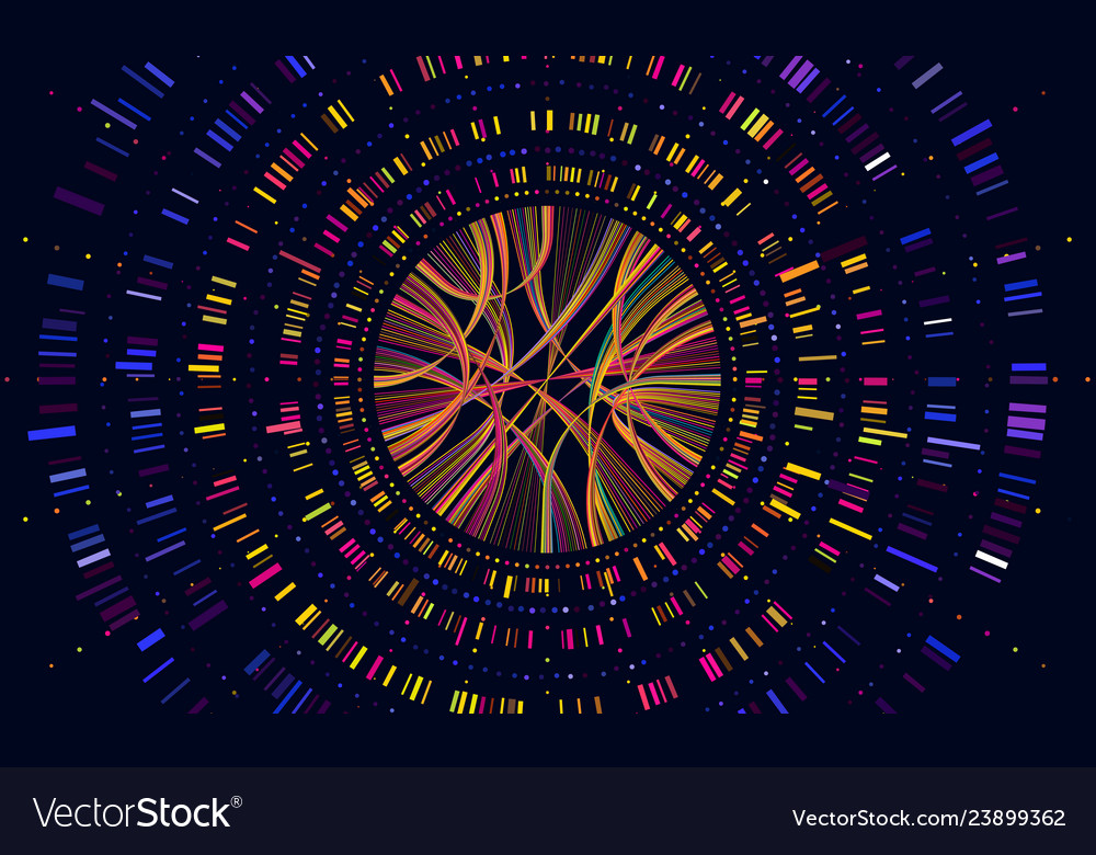 Genome data genetics sequence barcode Royalty Free Vector