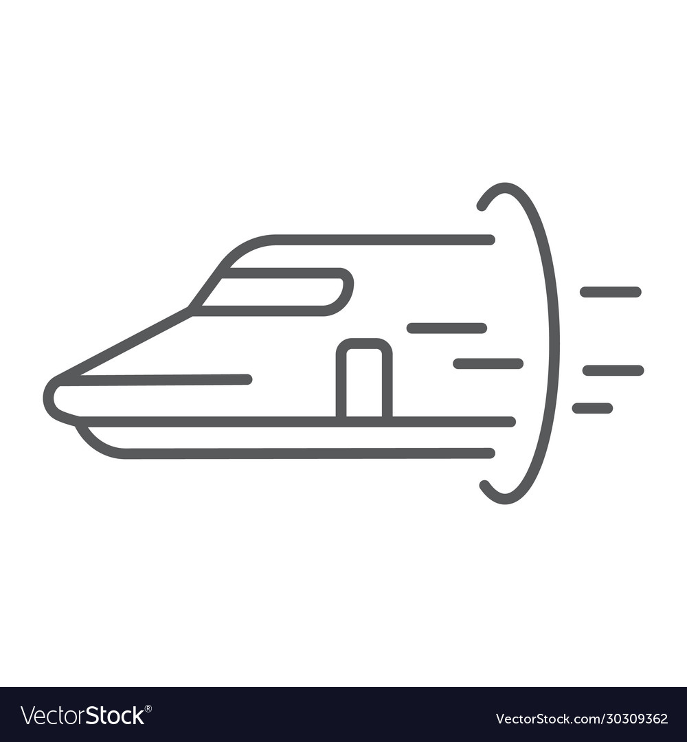 Hyperloop thin line icon technology and transport Vector Image