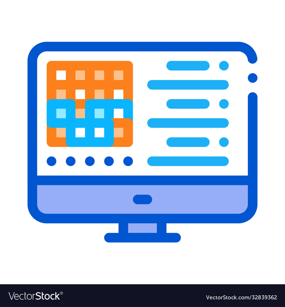 Manufacturing computer automation control icon Vector Image