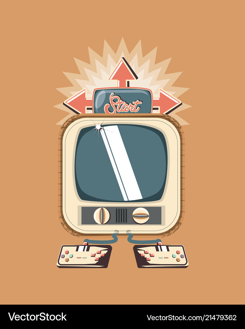 Retro television design Royalty Free Vector Image
