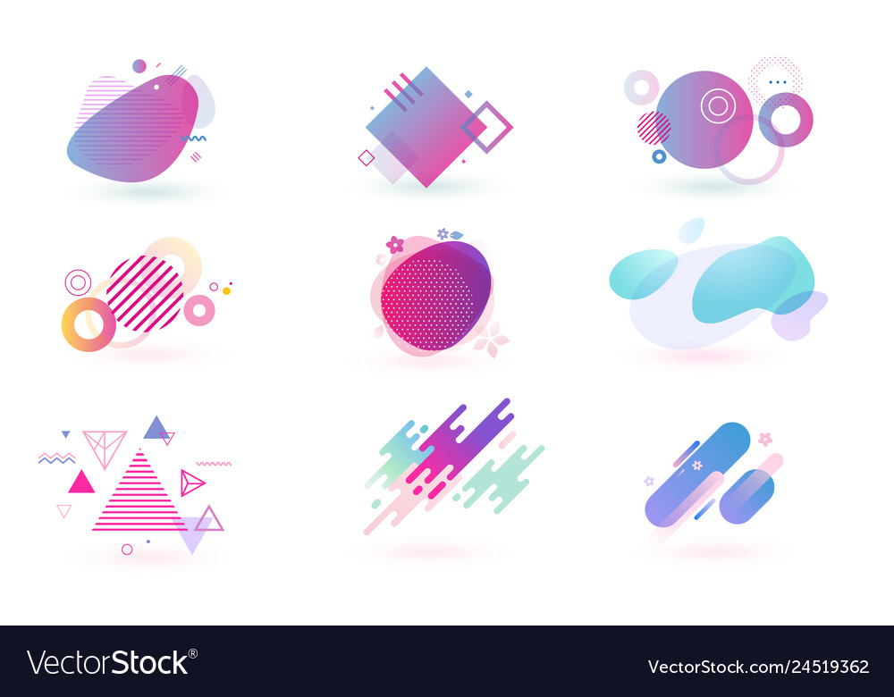 Set of abstract graphic design elements Royalty Free Vector