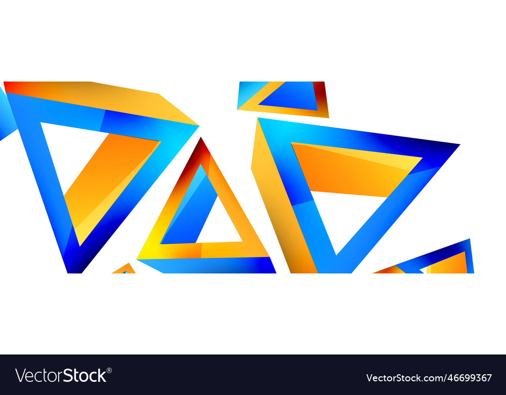 3d triangle abstract background basic shape Vector Image