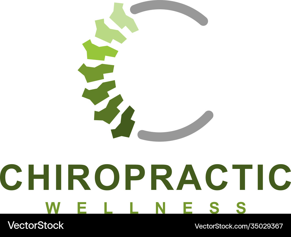 Chiropratic logo design modern minimlaist Vector Image