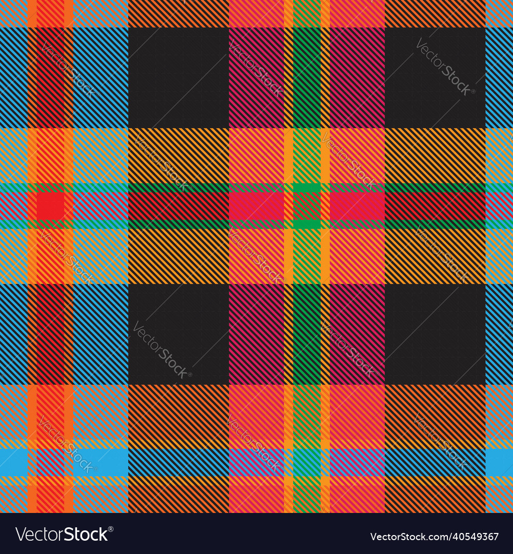 Colourful plaid textured seamless pattern Vector Image