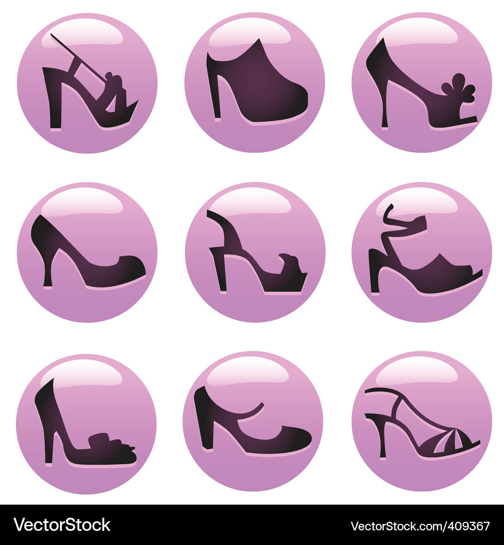 Fashion shoes icon Royalty Free Vector Image - VectorStock