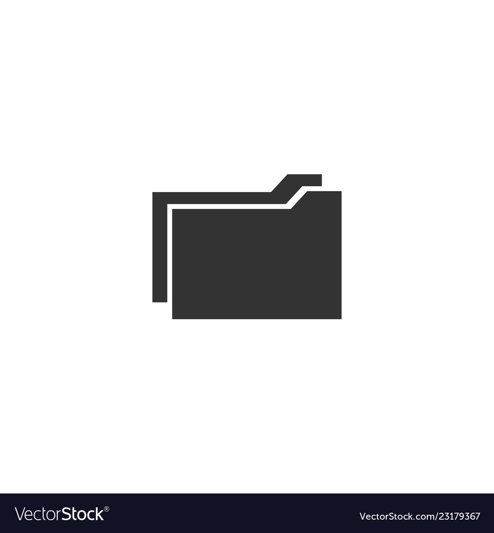 Folder icon flat Royalty Free Vector Image - VectorStock