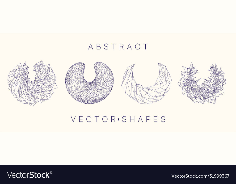 Geometric shape for design 3d technology style Vector Image
