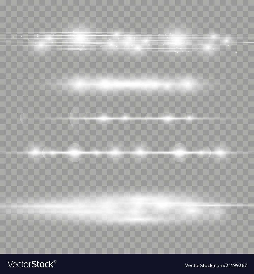 Horizontal light rays Royalty Free Vector Image