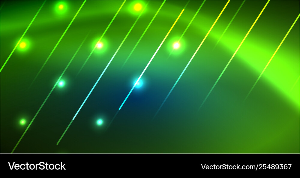 Neon glowing techno lines blue hi-tech futuristic Vector Image