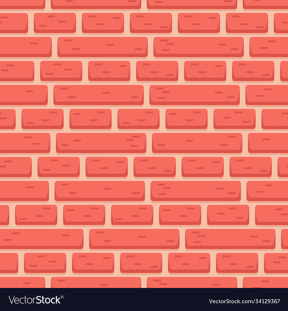 Red brick wall seamless pattern Royalty Free Vector Image