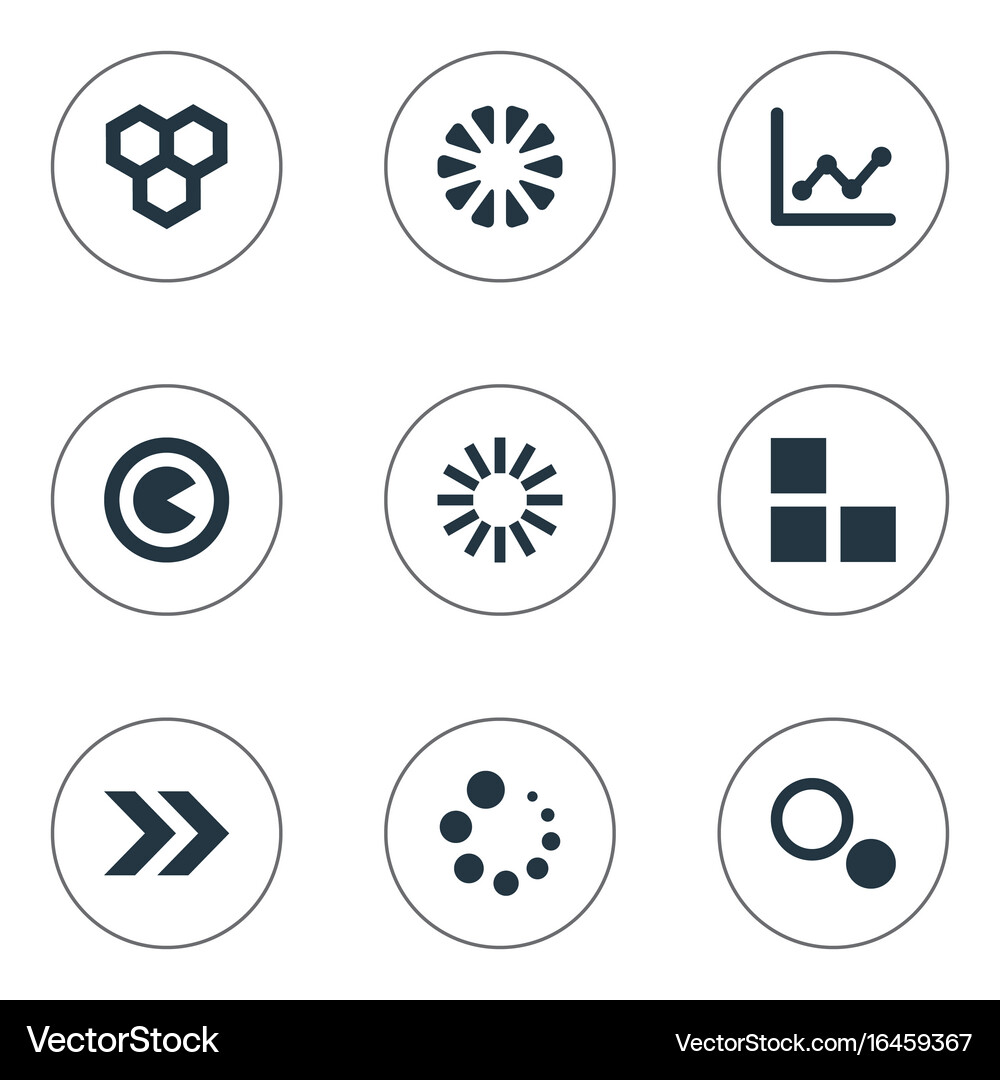Set of simple diagram icons Royalty Free Vector Image