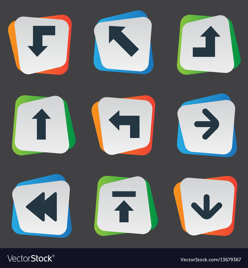 Set simple cursor icons Royalty Free Vector Image