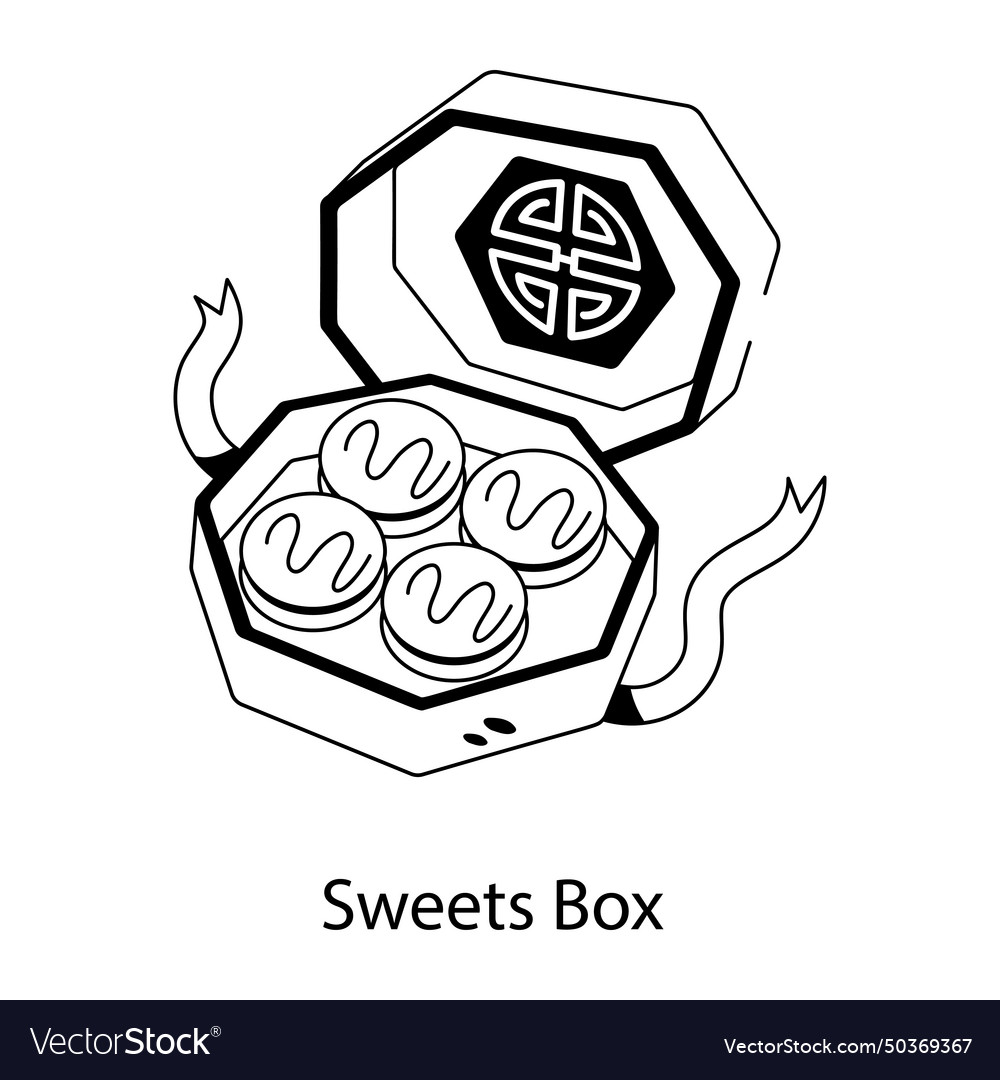 Sweets box Royalty Free Vector Image - VectorStock