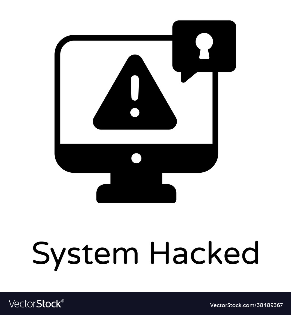 System hacked Royalty Free Vector Image - VectorStock