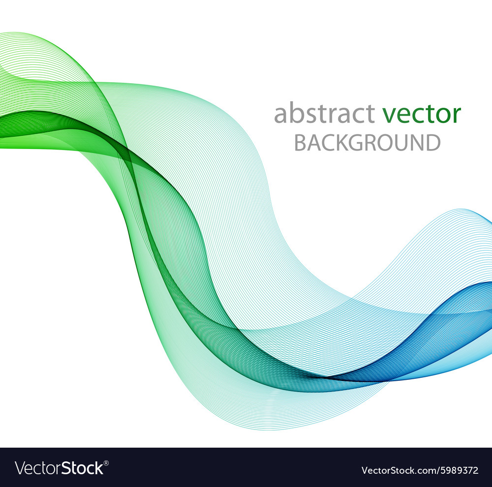 Abstract colored wave on white Royalty Free Vector Image