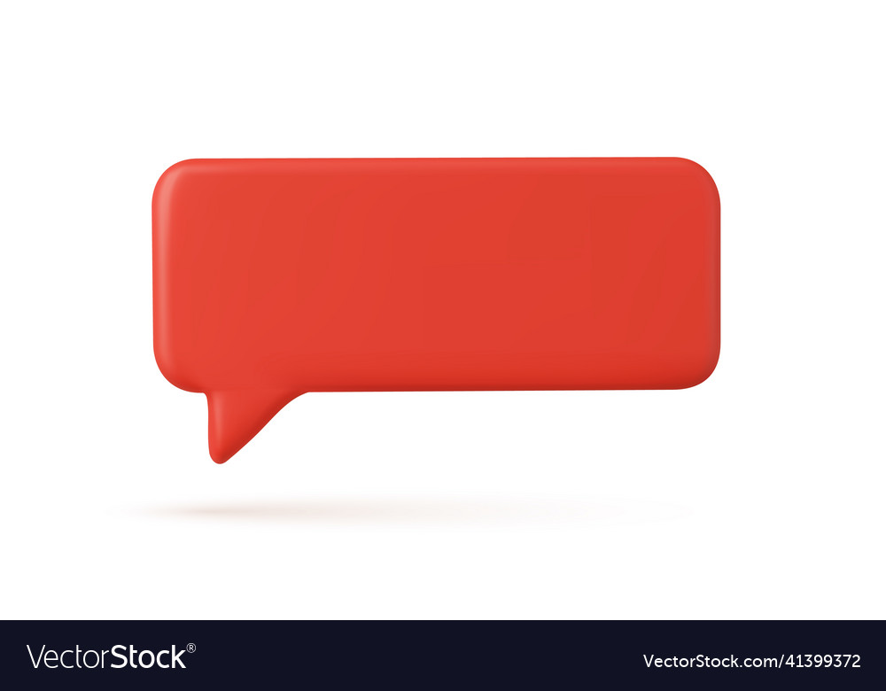 Blank red speech bubble pin Royalty Free Vector Image