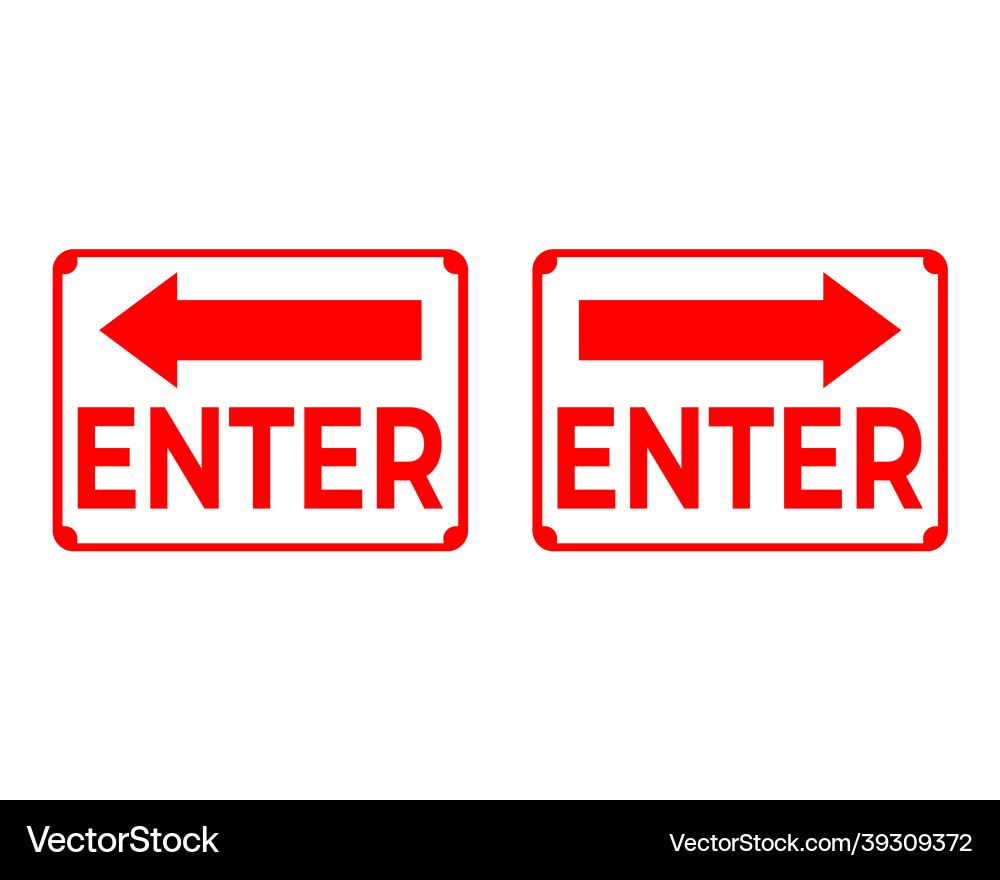 Enter sign in easy to use and print design Vector Image