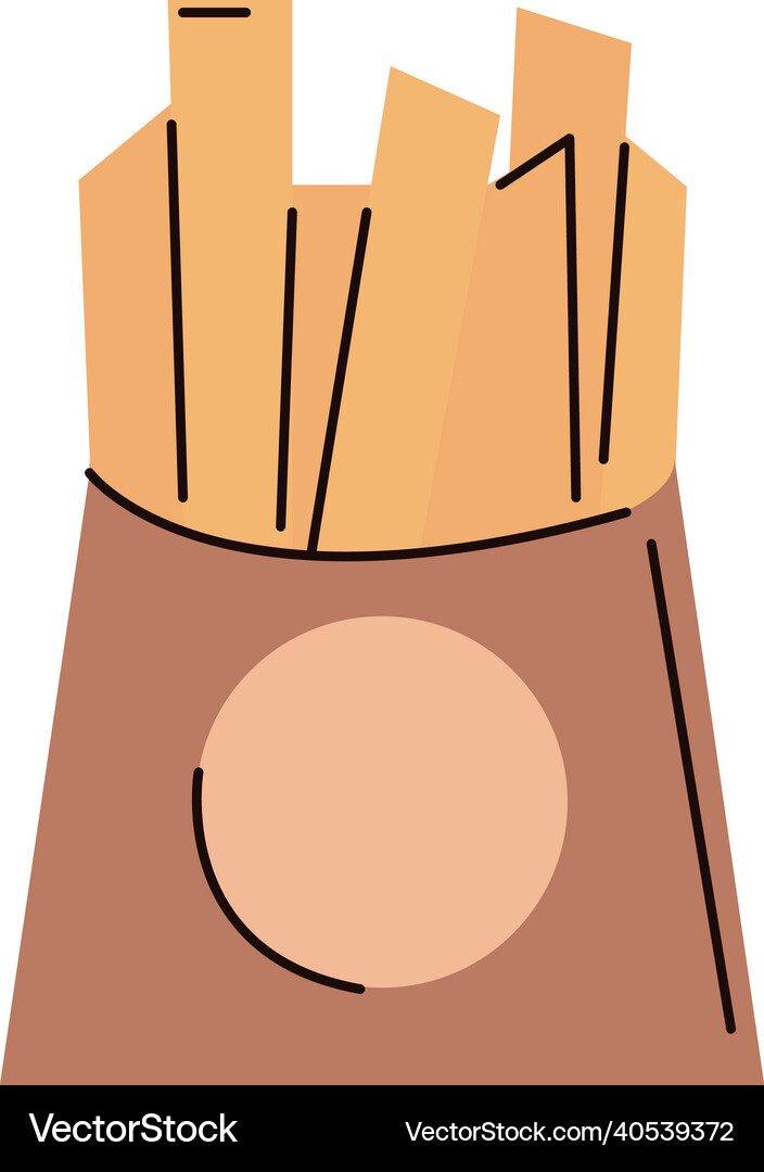 French fries fast food Royalty Free Vector Image