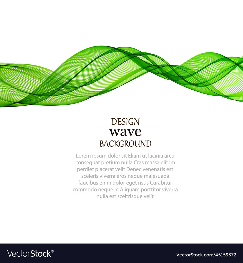 Green horizontal transparent wave lines on a white