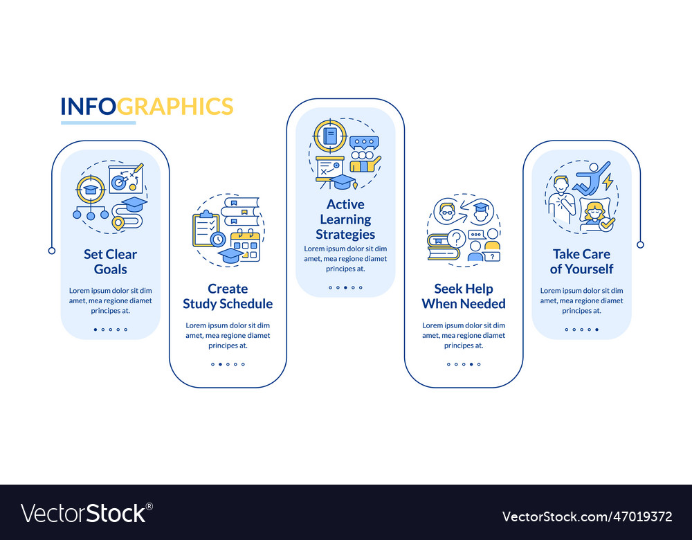 Improve academic performance rectangle Royalty Free Vector