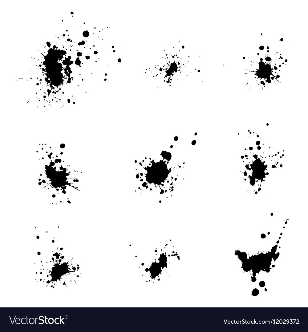 Ink splashes Royalty Free Vector Image - VectorStock