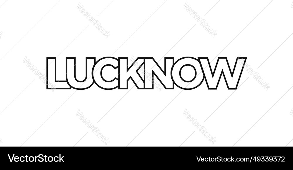 Lucknow in the india emblem design features Vector Image