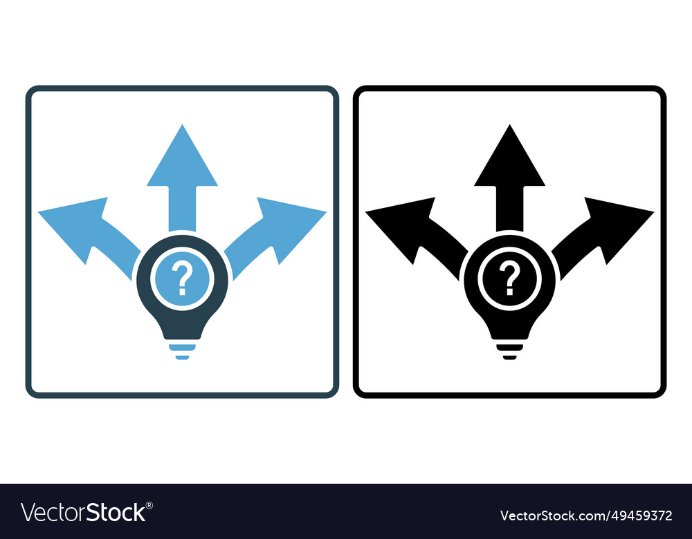 Uncertainty icon light bulb with question mark Vector Image