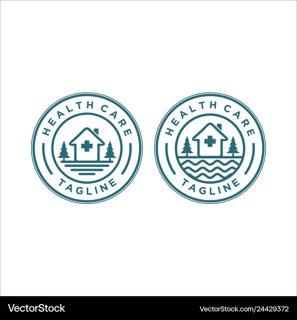 Vintage medical logo designs Royalty Free Vector Image