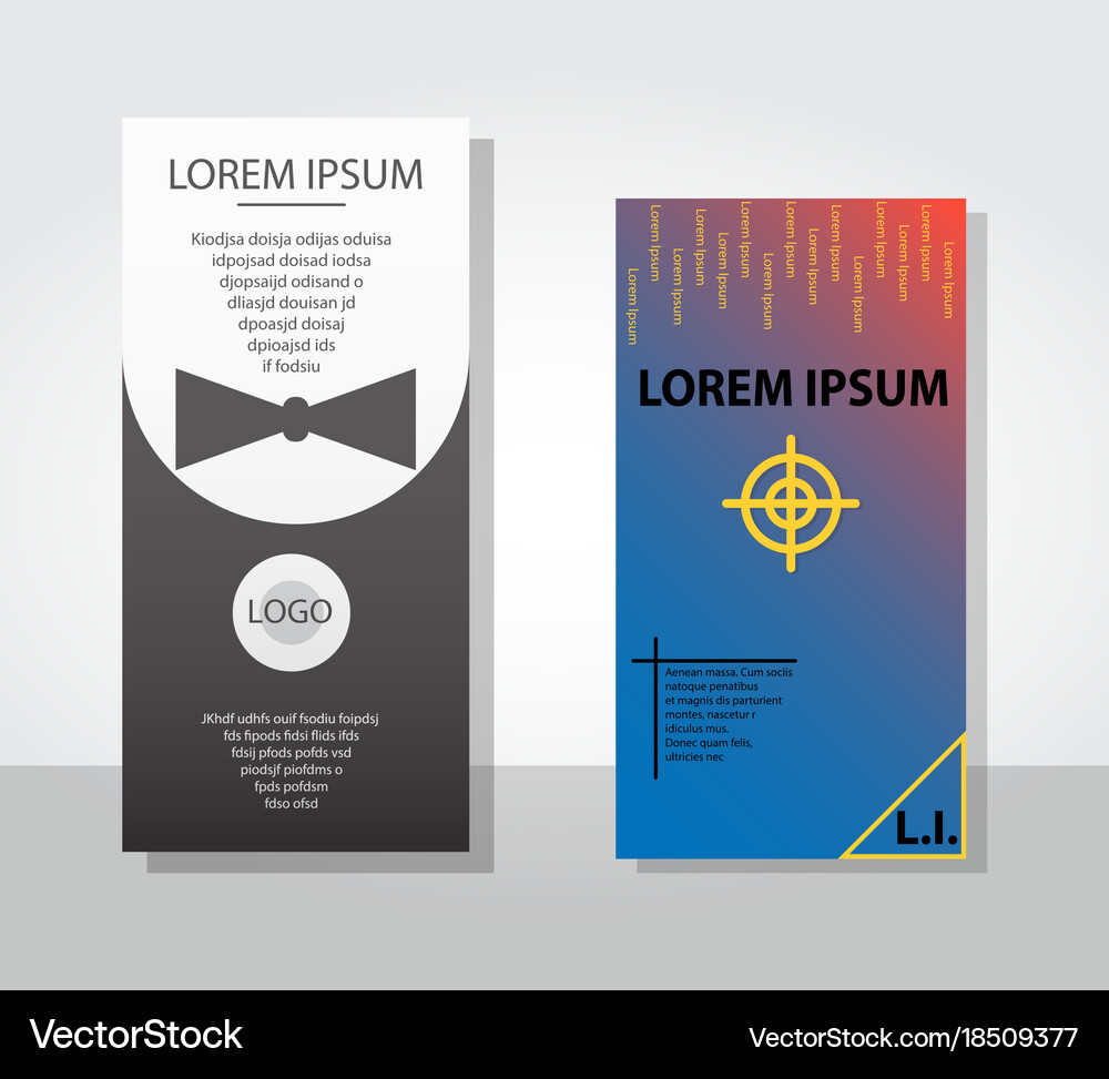 Business flyers and brochures with circle shape Vector Image