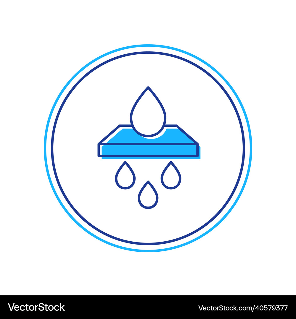 Filled outline water filter cartridge icon Vector Image