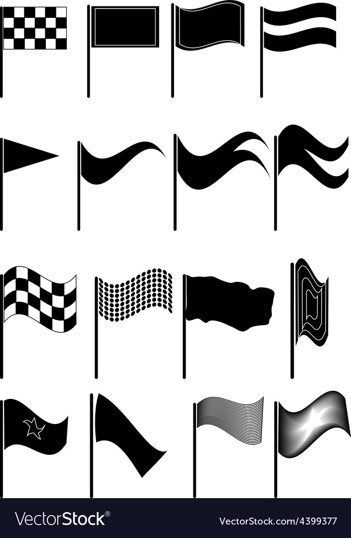 Flags icons set Royalty Free Vector Image - VectorStock