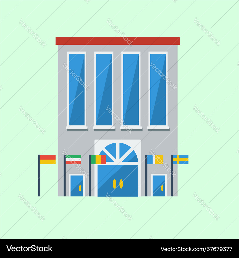 Government building icon Royalty Free Vector Image