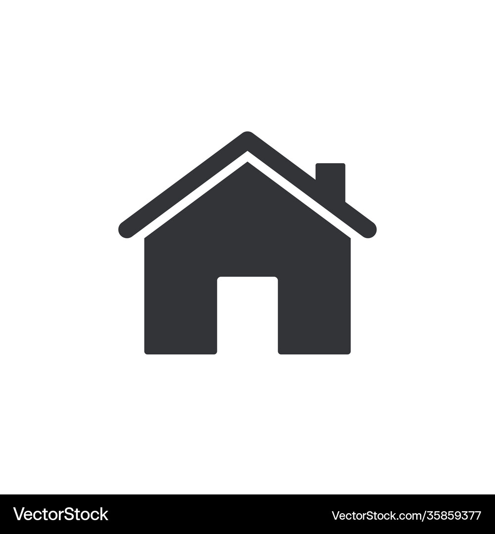 House icon isolated on white background home Vector Image