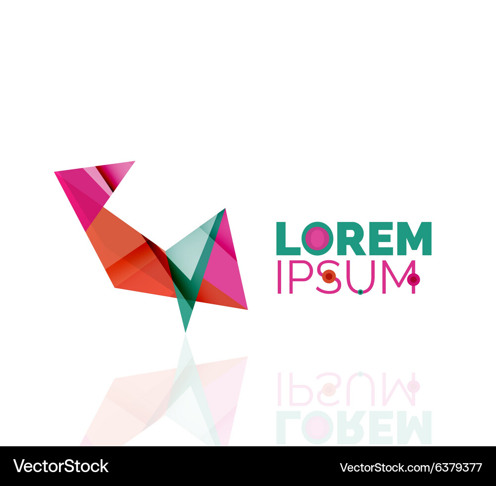 Logo abstract geometric business icon Royalty Free Vector