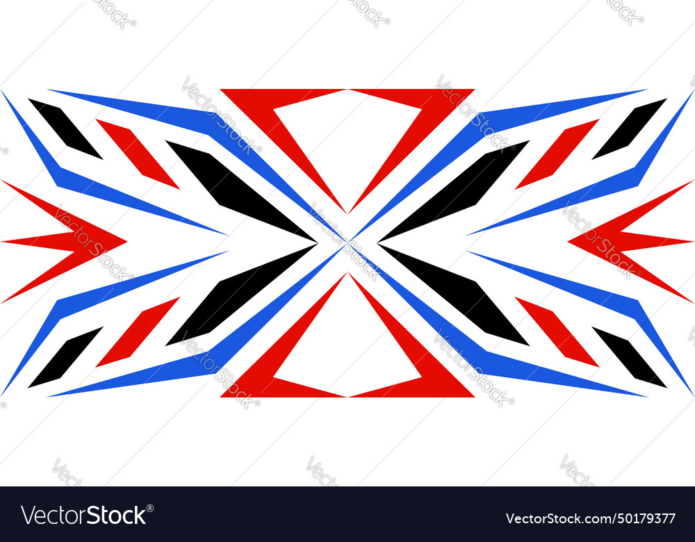 Red Blue Geometric Tech Pattern Royalty Free Vector Image
